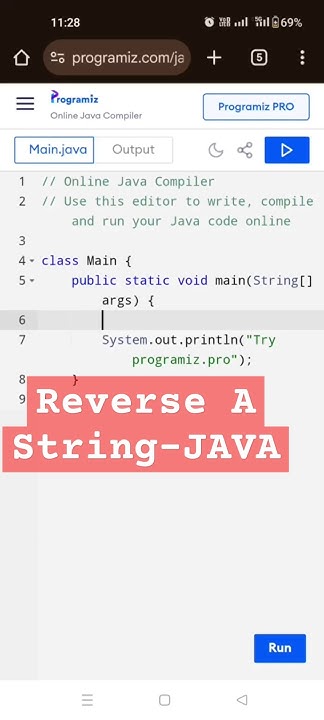 Reverse a String in Java#javacoding #java #selenium - YouTube