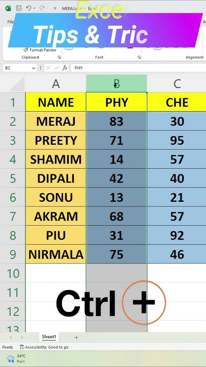 Data Entry Tips In Excel Exceltips Exceltipsandtricksinhindi Exceltips Shortsbreakofficial