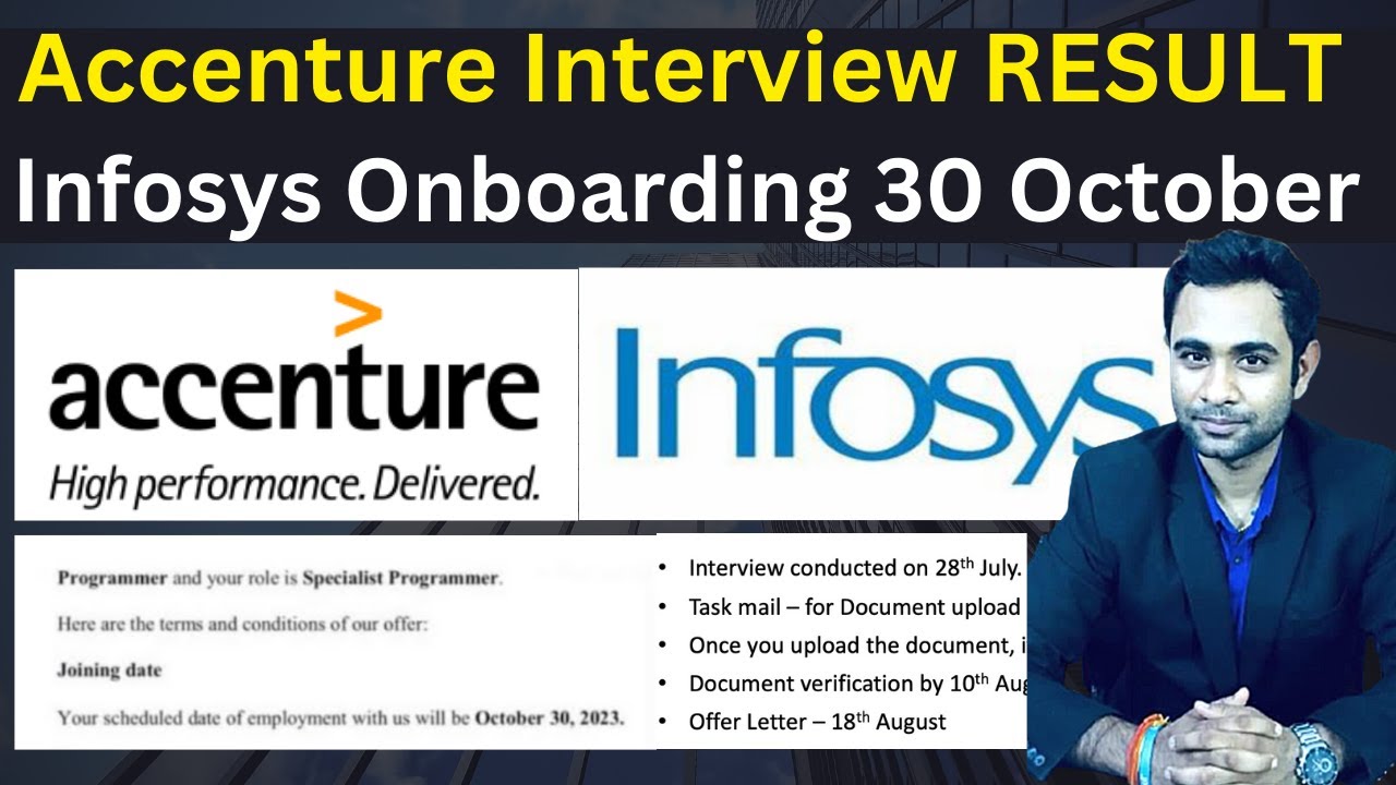 Accenture Interview Result | Accenture Task Completion | Infosys ...