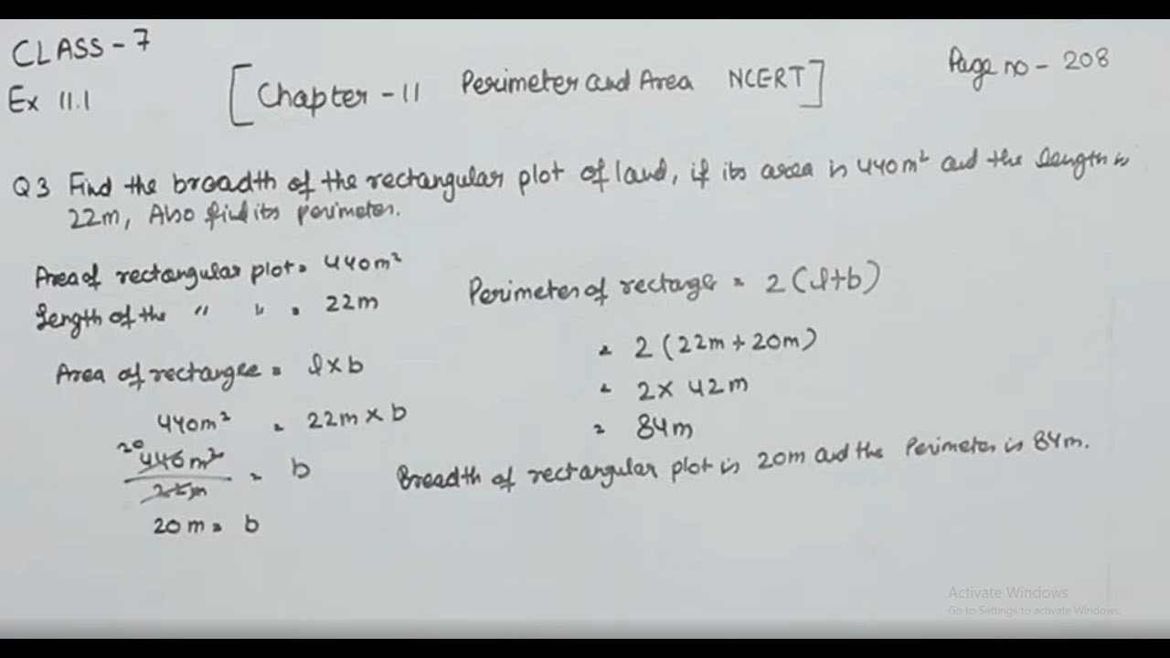 Class 7 Question 3 Ex 11 1 Perimeter And Area Chapter 11 Maths class-7-question-3-ex-11-1-perimeter-and-area-chapter-11-maths