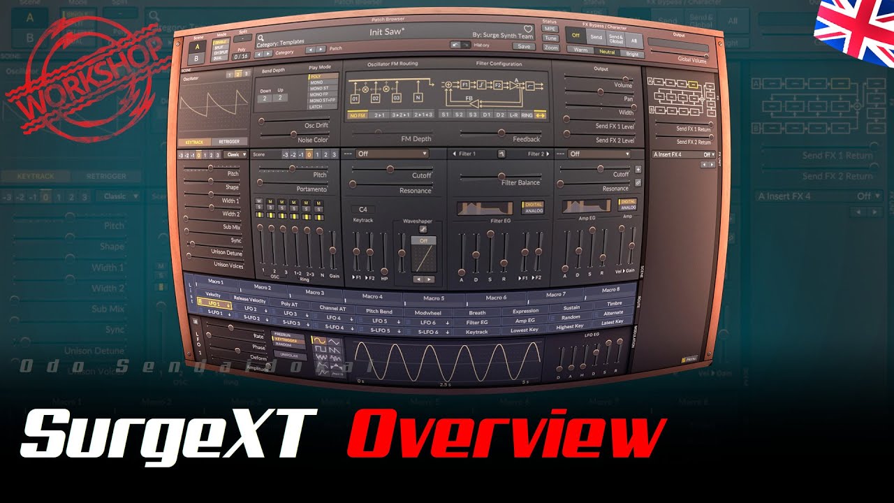 SurgeXT Overview #01 | english | Workshop | Bitwig - YouTube