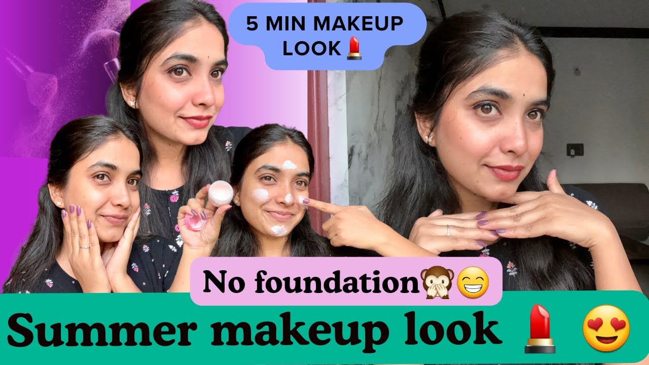Simple Summer Makeup Look Tutorial 😍| Simple summer Makeup చేస్కోవడం ఎలా ? | Summer Makeup Tips ...