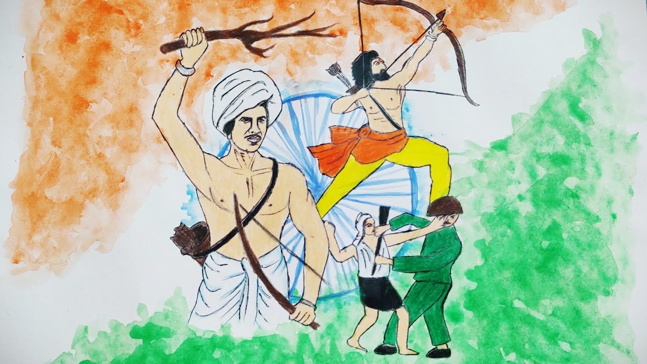 Painting on "Rise of tribal uprising in the freedom struggle" - YouTube