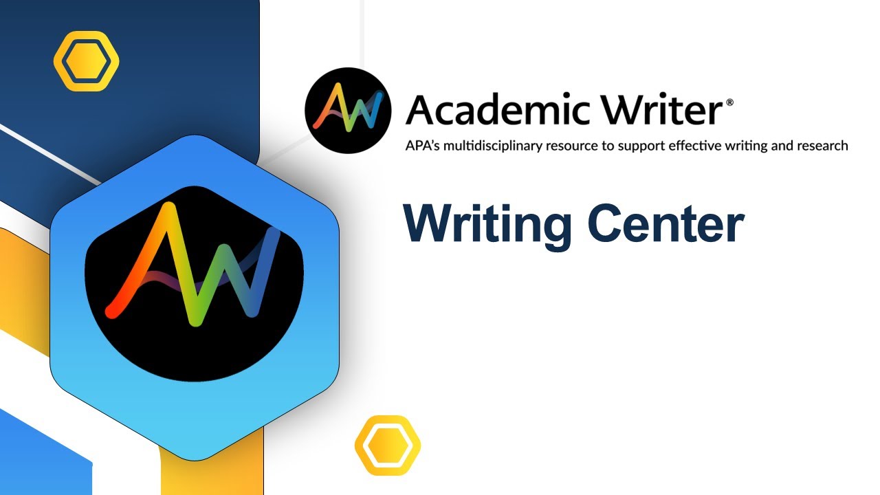 APA Academic Writer: Writing Center Overview - YouTube