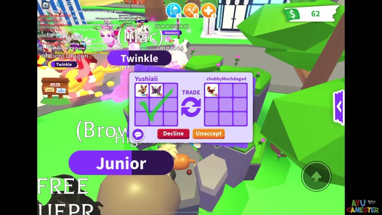 Adopt Me Trading Neon Purple Butterfly 4K - Roblox Gameplay Walkthrough ...