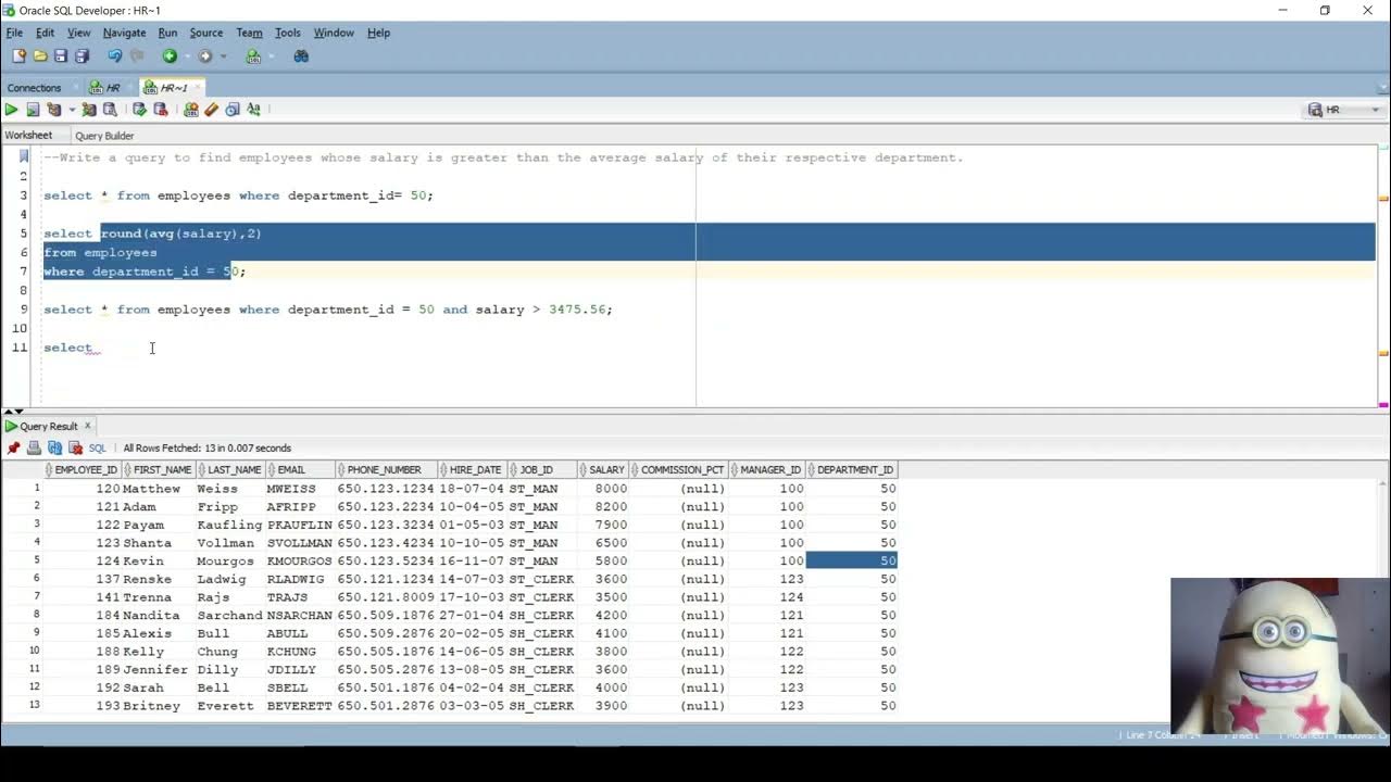 sql query to find employees whose salary is greater than avg salary of their respective ...