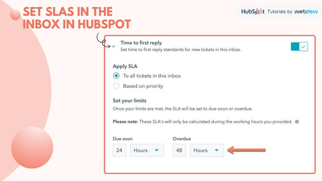 How to set SLAs in the inbox in HubSpot - YouTube