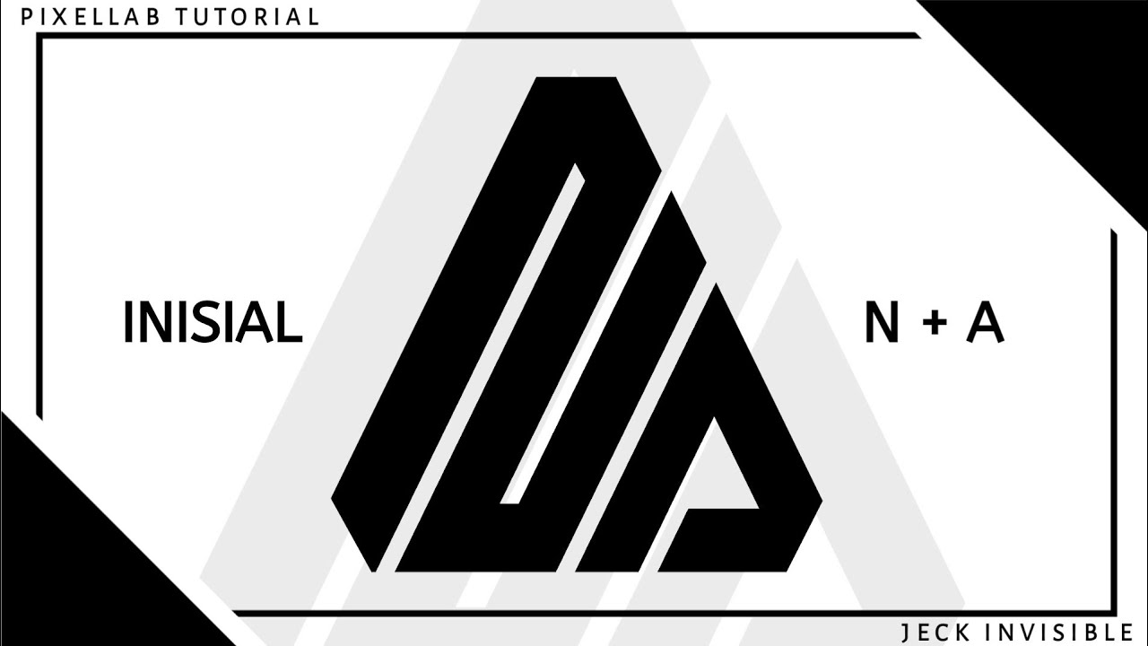 TUTORIAL MEMBUAT LOGO INISIAL NA SUPER EASY // PIXELLAB TUTORIAL - YouTube