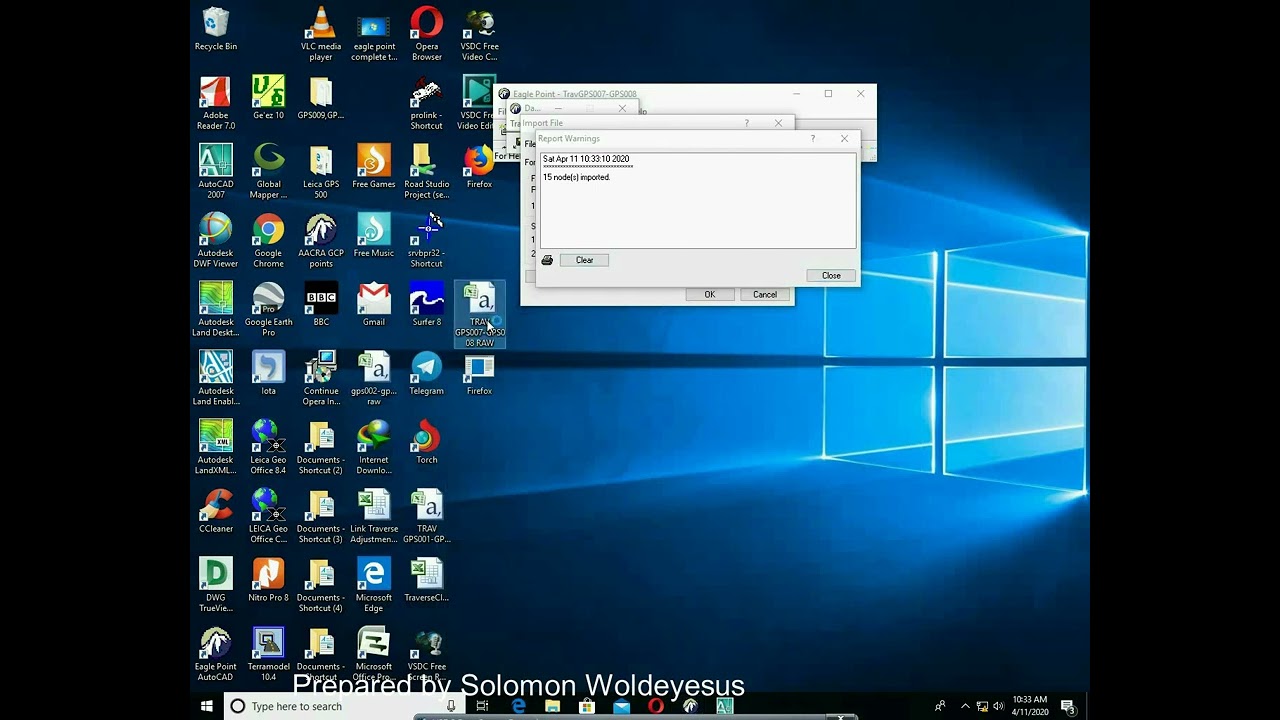 Link Traverse Adjustment Using Eagle Point Software - YouTube