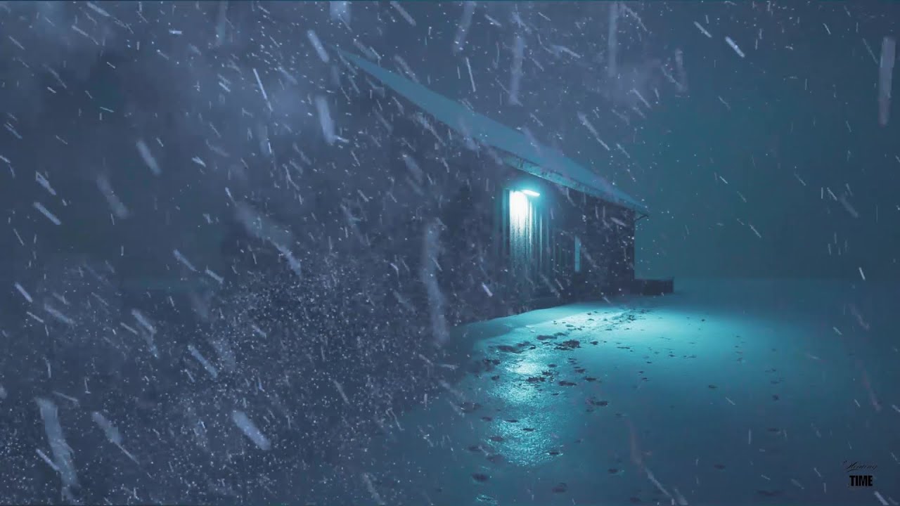 Relentless Wind Sounds & Fierce Winter Storm | Piercing Blizzard ...