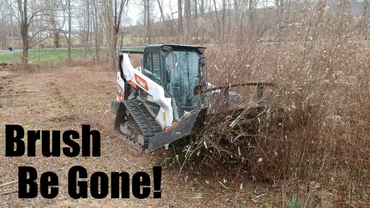 Bobcat T66 with 72" Rut Mfg. Terminator XP Brush Cutter! Opening up a ...