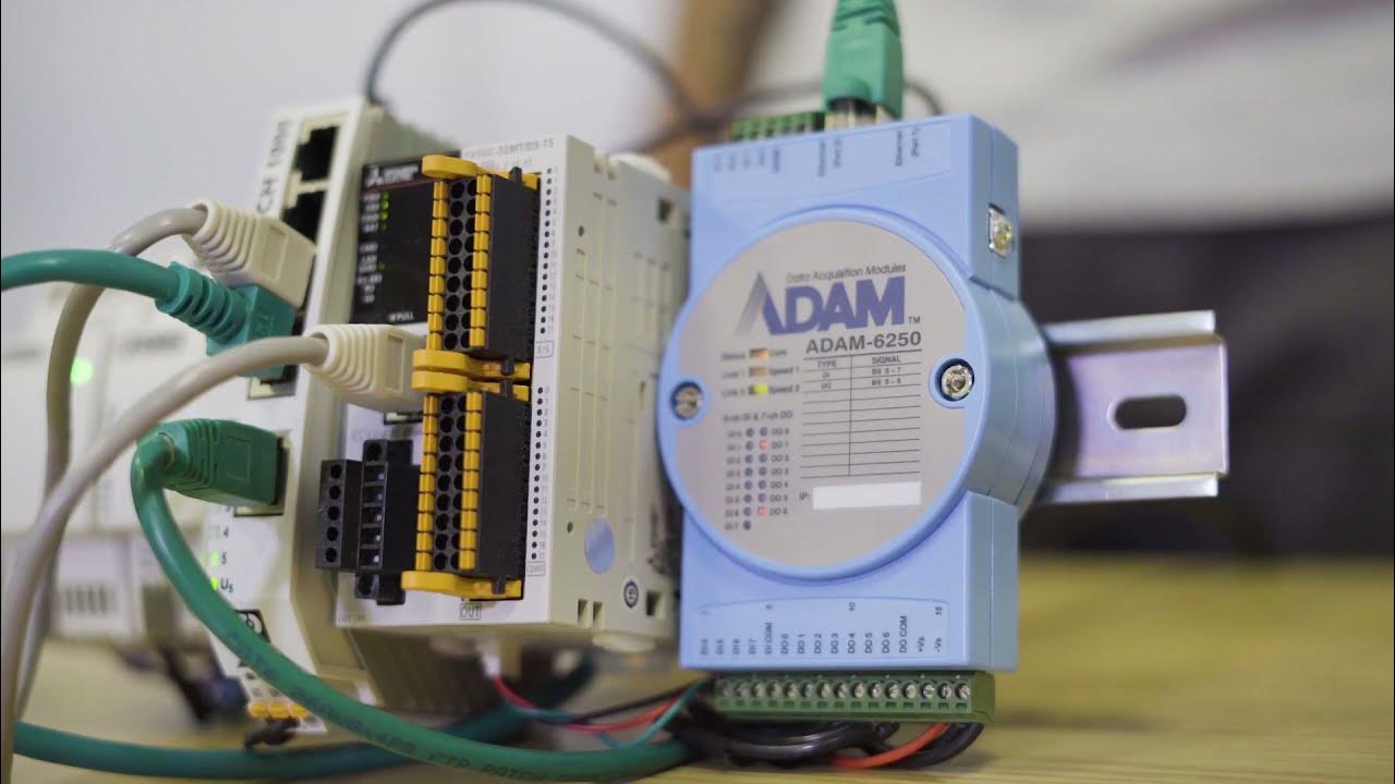 Connecting Advantech ADAM 6050 Module to a Mitsubishi Electric PLC - YouTube