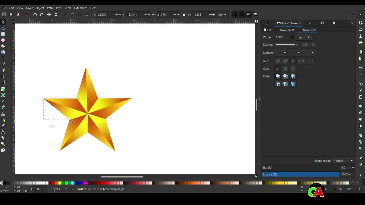 Star vector art with inkscape - YouTube