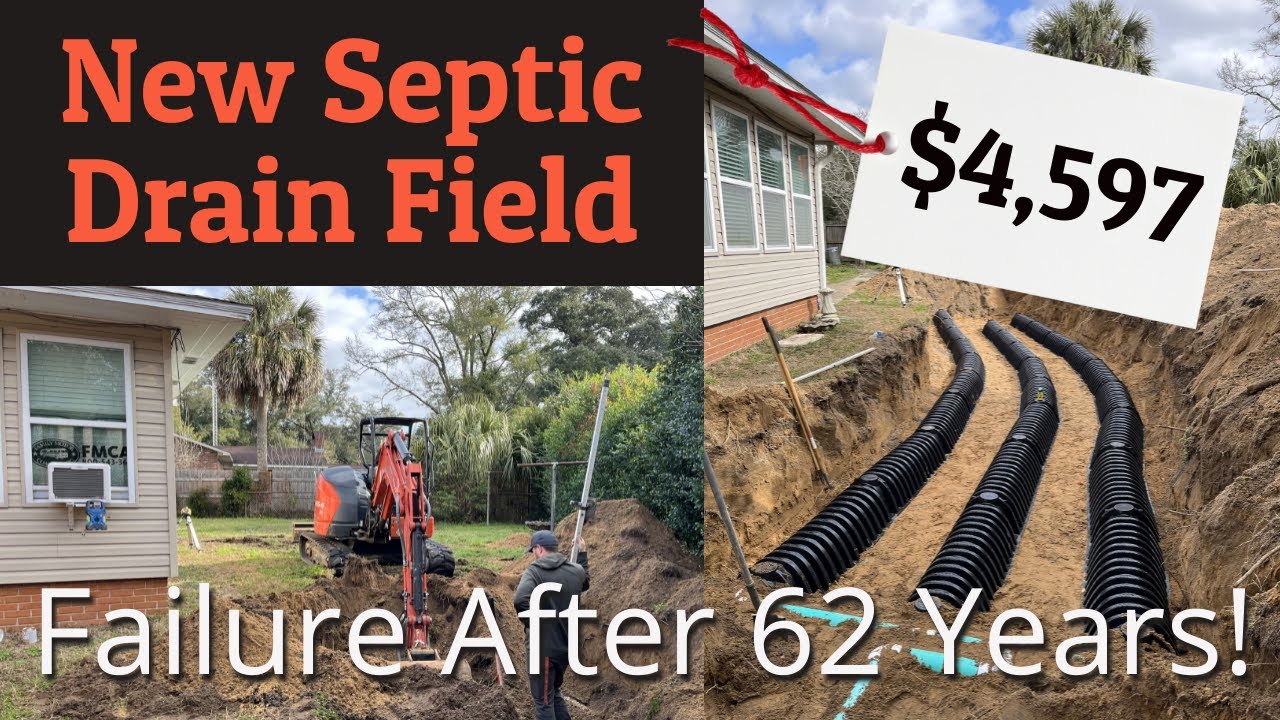 We Dug Up Our Entire Yard To Install A New Septic Drain Field! - YouTube