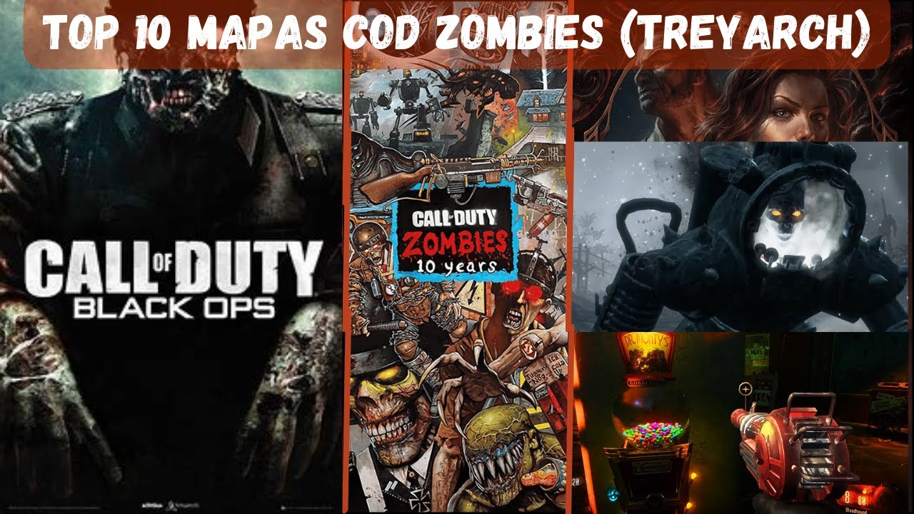TOP 10 Mejores Mapas de COD Zombies!!! - YouTube