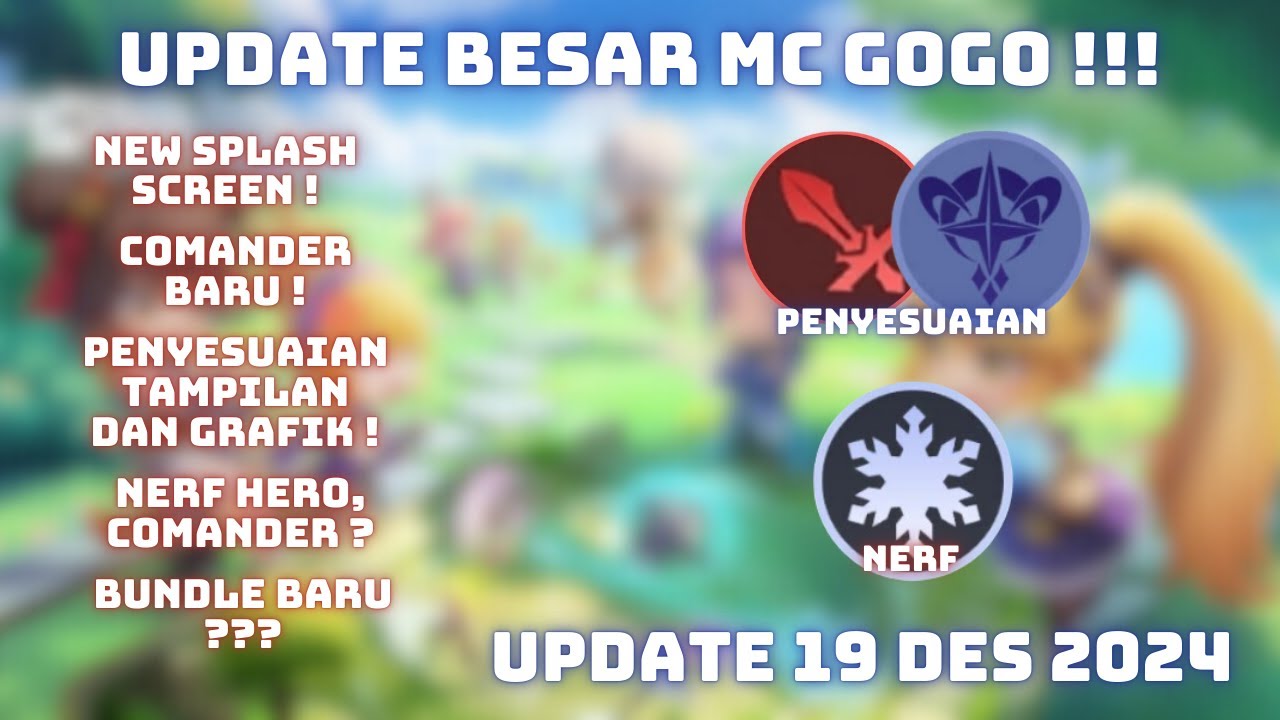 NEW UPDATE MAGIC CHESS GOGO, NEW COMANDER, BUFF, NERF, DAN PENYESUAIAN ...