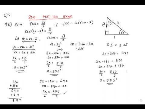 Trig equation, sets and piecewise sketches - YouTube
