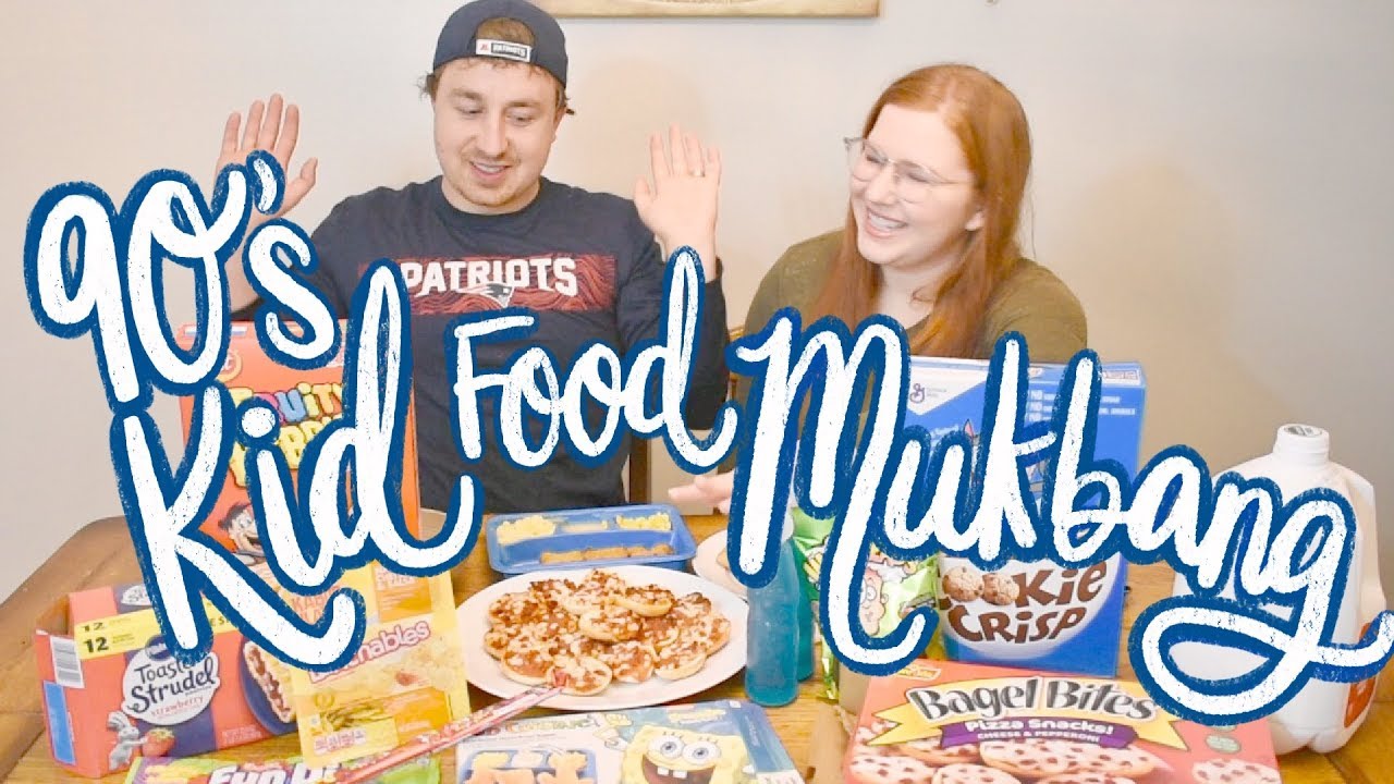 90's KID FOOD Mukbang!! Husband tries this junk food for the first time ...