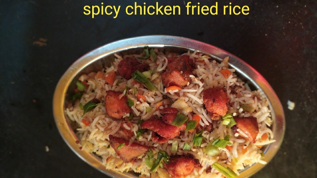 Chicken fried rice/how to make chicken fried rice in road side shop ...