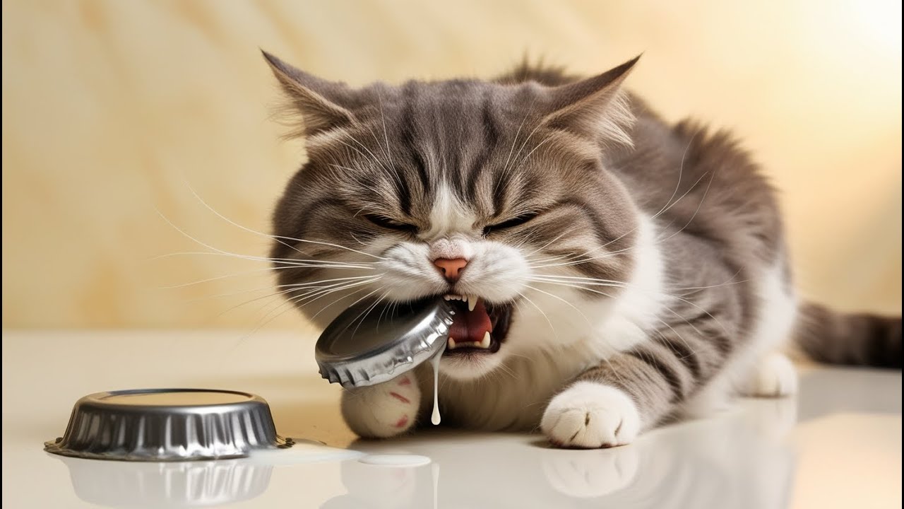 A cat bites a bottle cap | Relieve Nausea, Headaches, and Improve Sleep ...