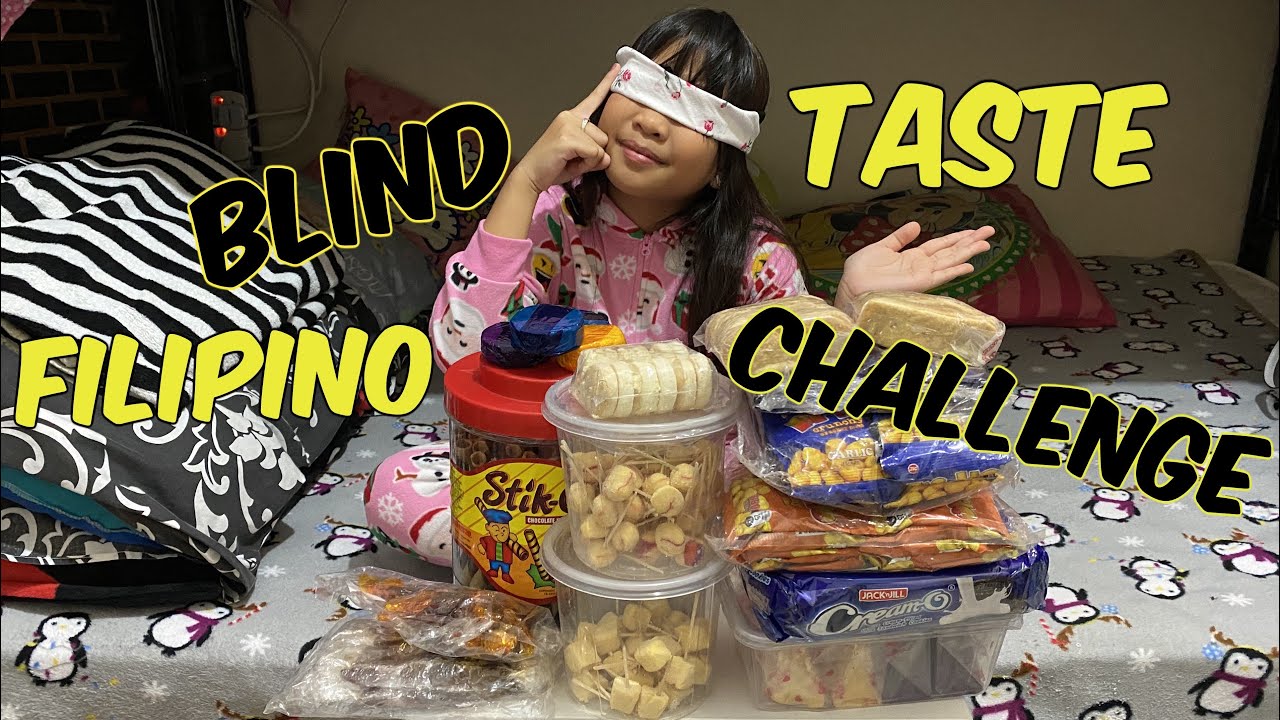 BLIND "FILIPINO PASALUBONG" TASTE CHALLENGE | Rianne Sep - YouTube