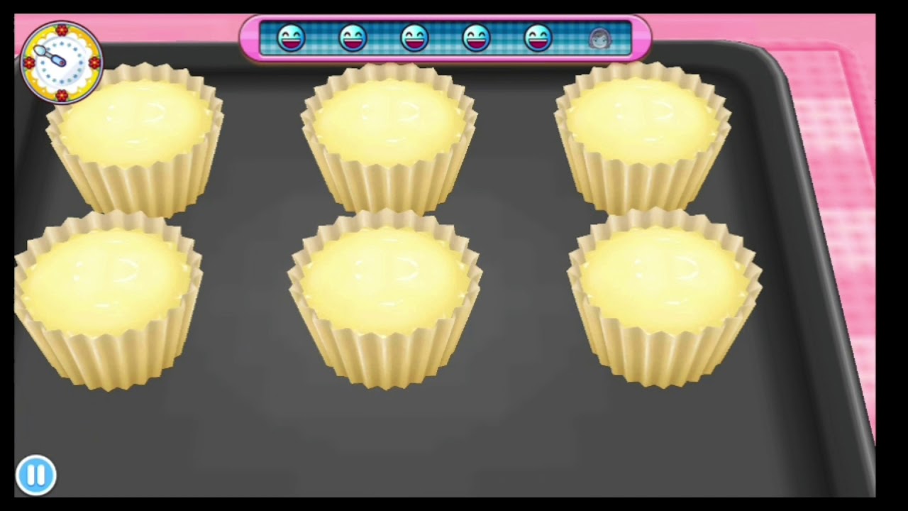 Making cupcakes at cooking mama! - YouTube