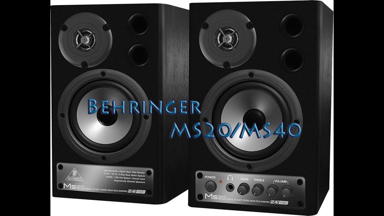 Pareja Altavoces Activos Behringer MS20/MS40 - YouTube