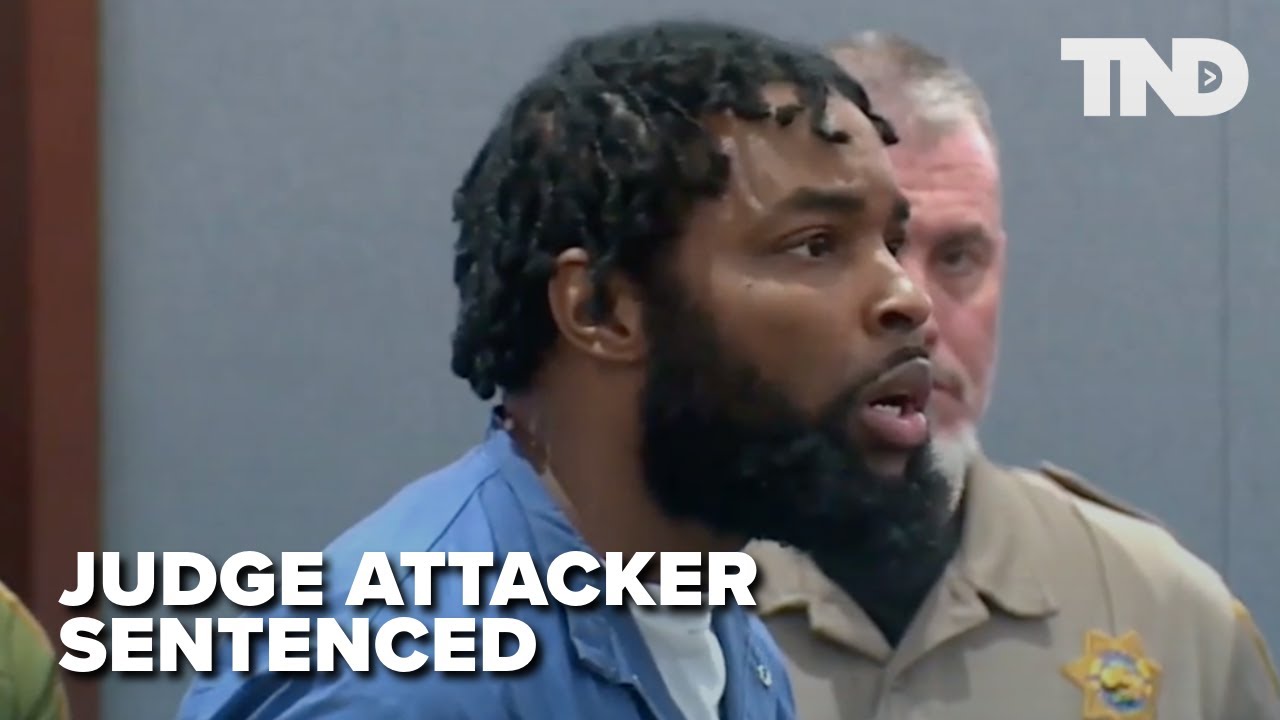 Man seen in viral video attacking judge in Las Vegas sentenced - YouTube