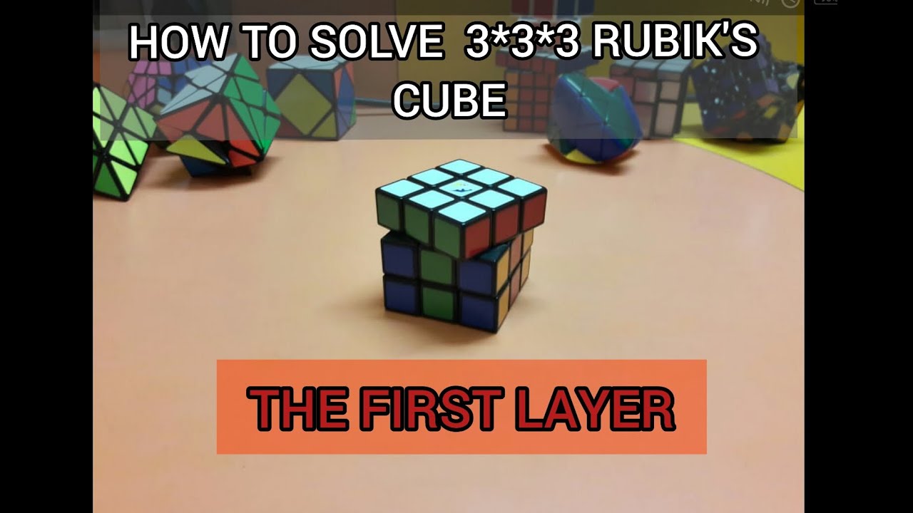 HOW TO SOLVE A 3*3 RUBIK'S CUBE : THE 1ST LAYER - YouTube