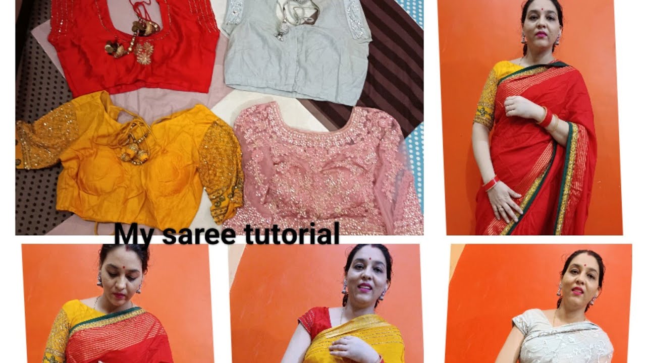 My saree tutorial with you all - YouTube