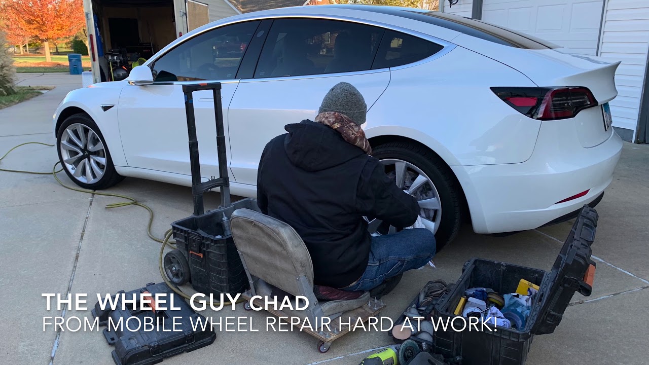Tesla Rim Repair Before and After - YouTube