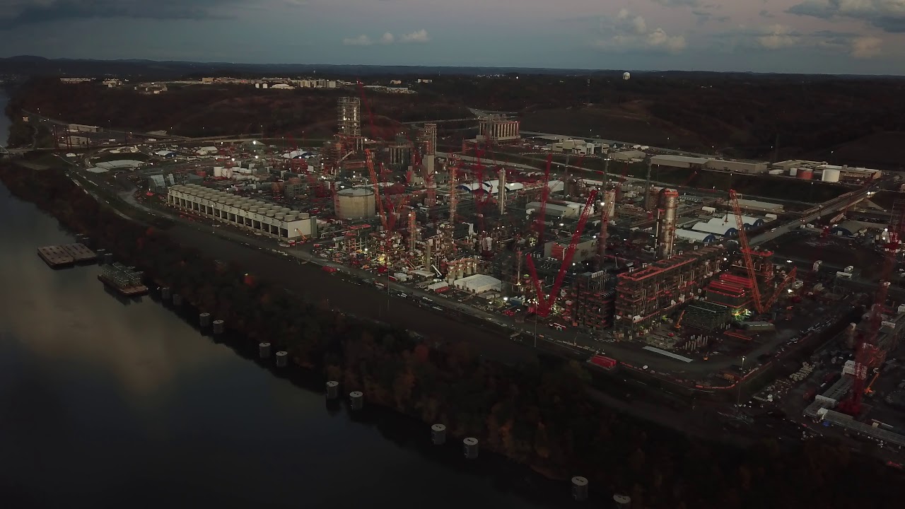 The Beaver County, Pennsylvania Shell Cracker Plant under construction ...