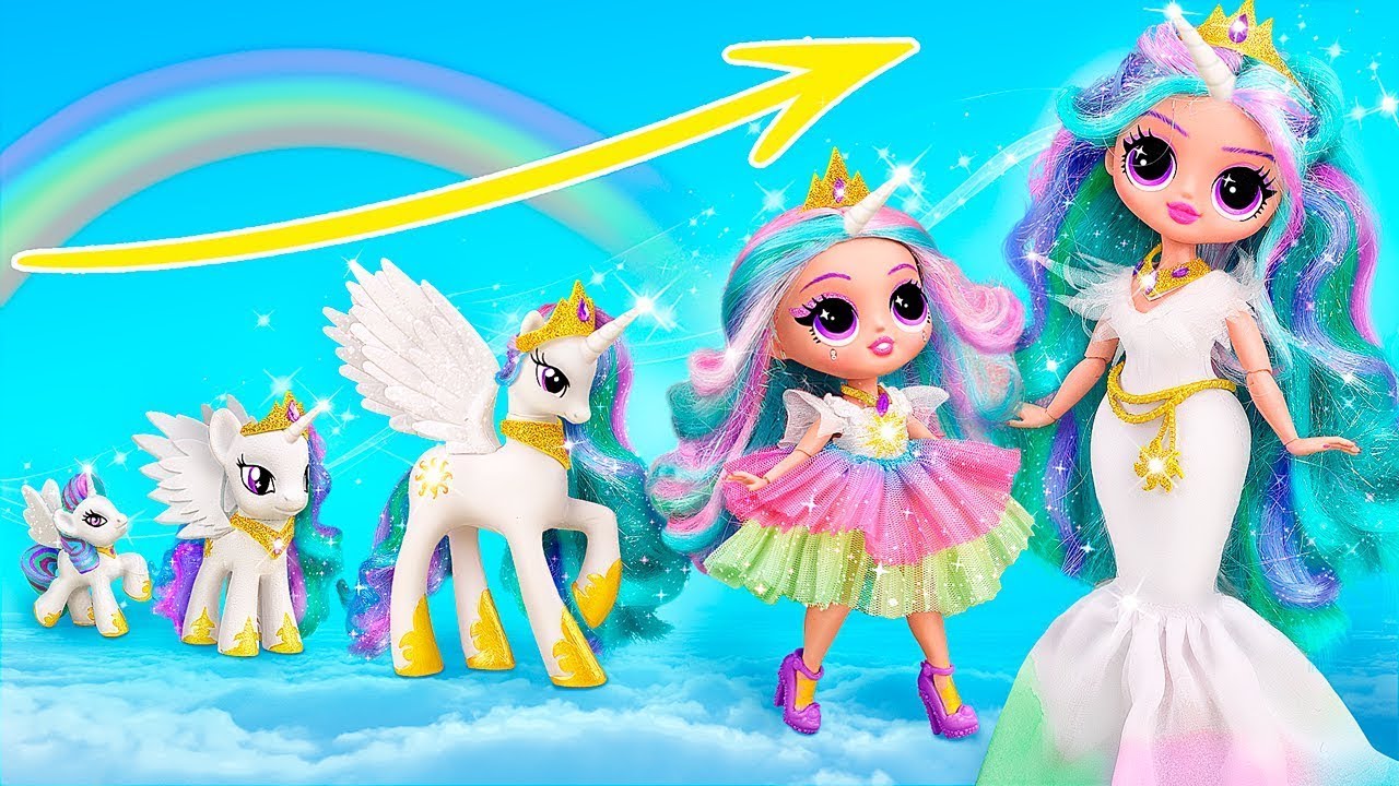 Prinzessin Celestia wird zum Menschen! 30 LOL OMG DIYs - YouTube
