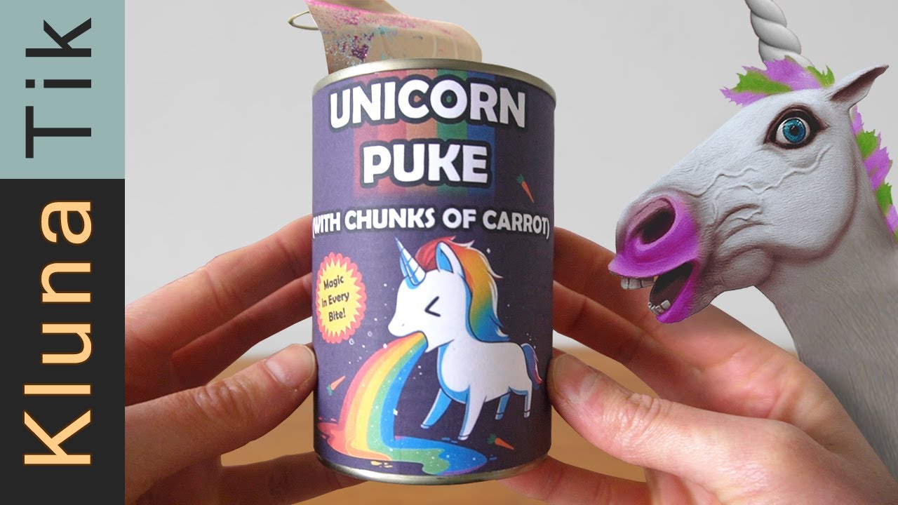 Eating UNICORN PUKE soup!! (with chucks of carrot) - YouTube