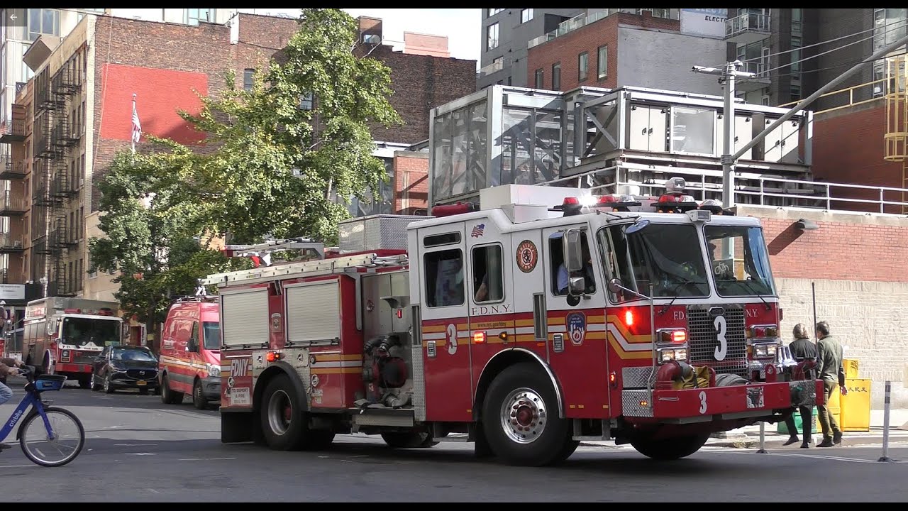 FDNY- Engine 3 & Ladder 12 Responding From Quarters September 2022 - YouTube