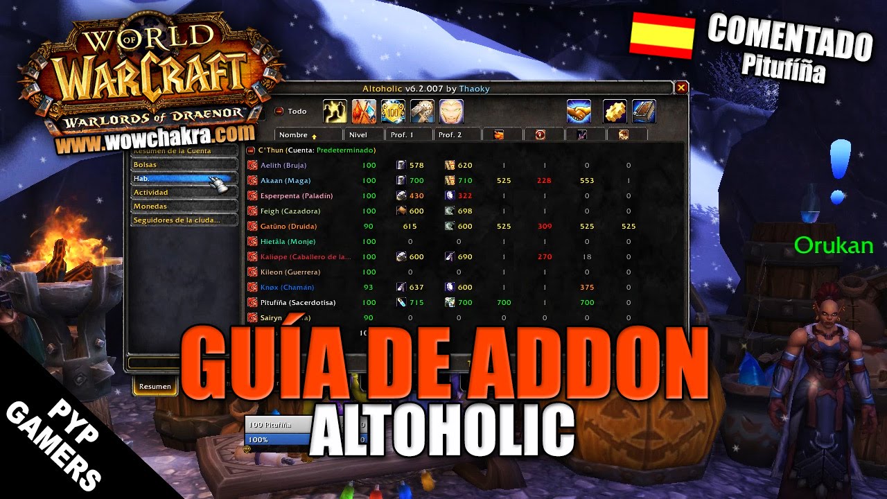 [#WoW] Guía del addon Altoholic | World of Warcraft - YouTube