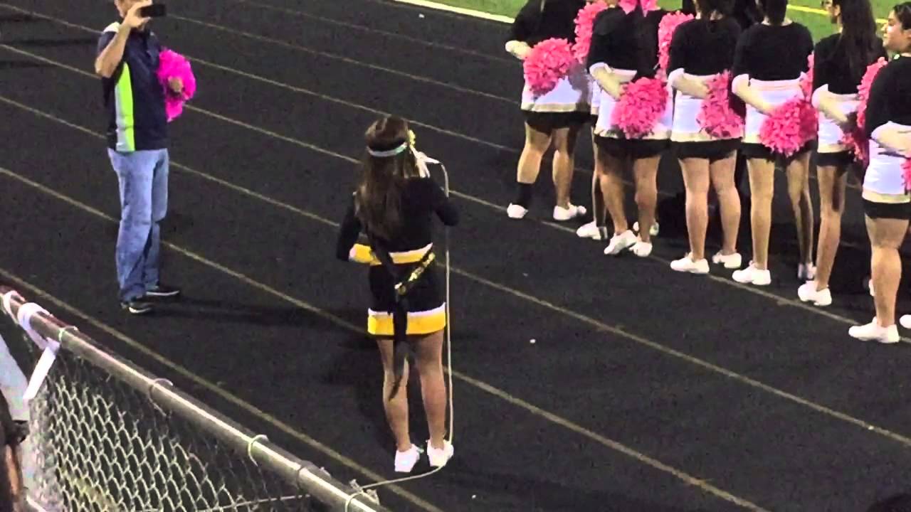 Genesis Nava National Anthem at Jacket Stadium 10/24/2014 - YouTube