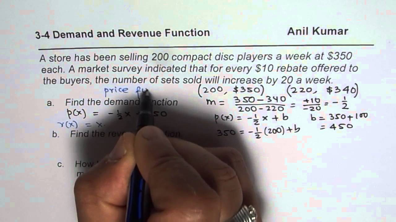 Determine the Price Reduction For Maximum Revenue Calculus Optimization ...