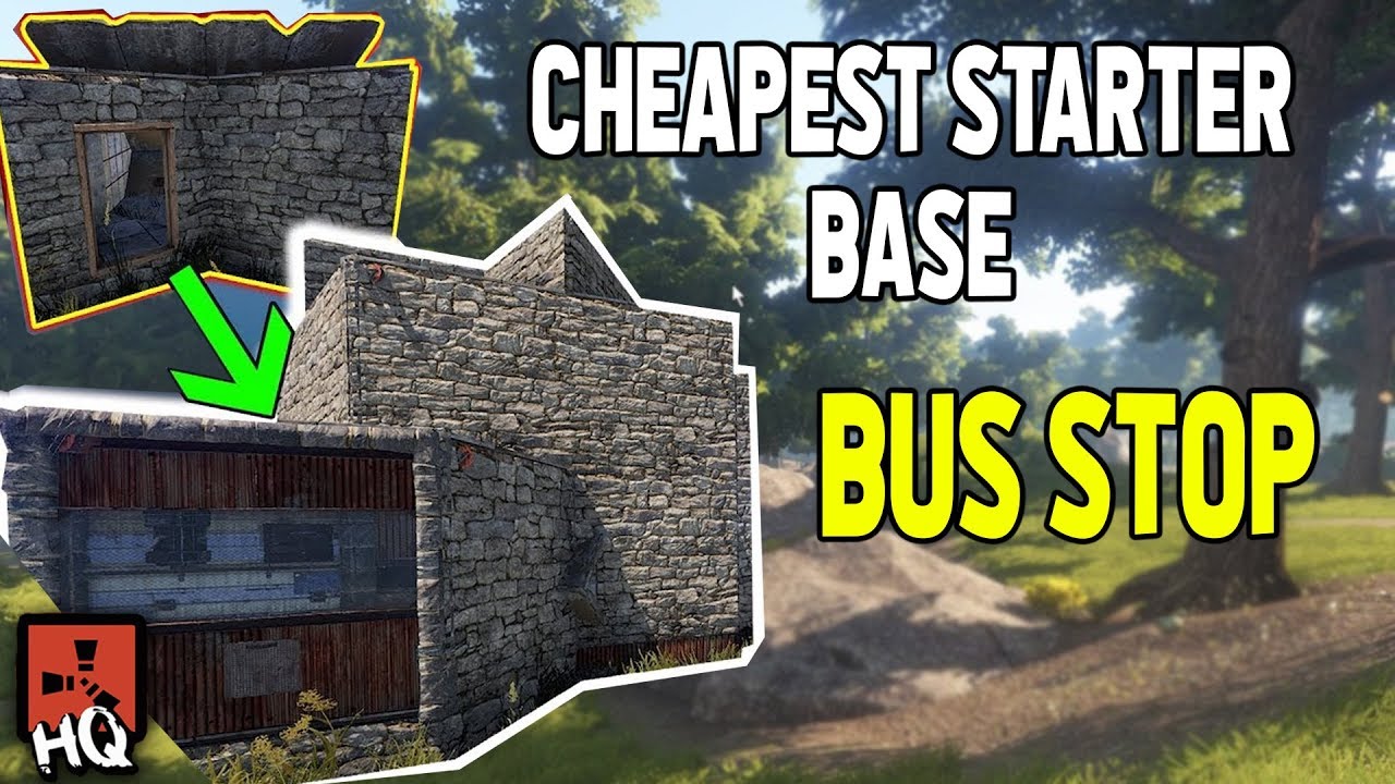 RUST Cheapest Starter Base - BUS STOP - Rust - YouTube
