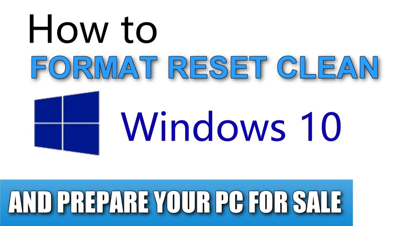 How to FORMAT your Windows 10 PC and make it like new again👉 How to ...