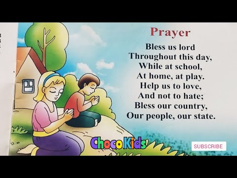 Prayer | Bless us lord English Poem with Lyrics | Prayer Song for Kids ...