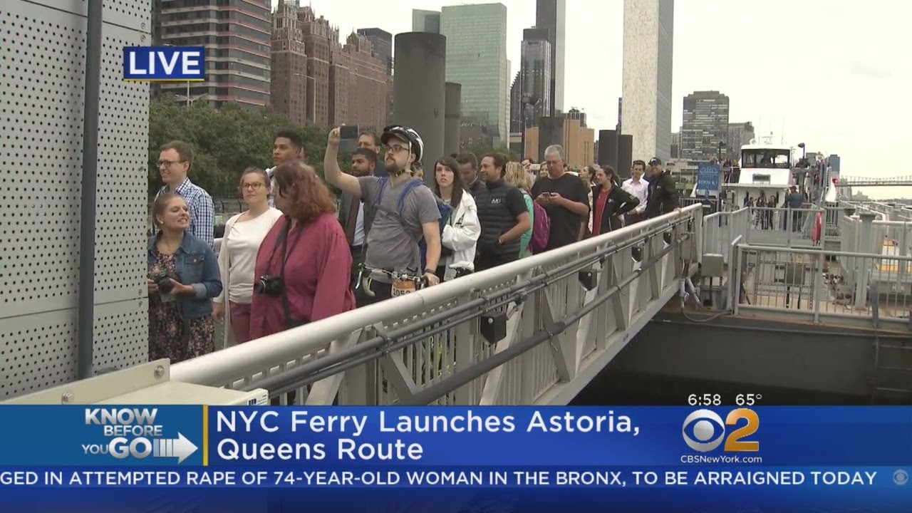NYC Ferry Launches New Route Connecting Astoria To Manhattan - YouTube