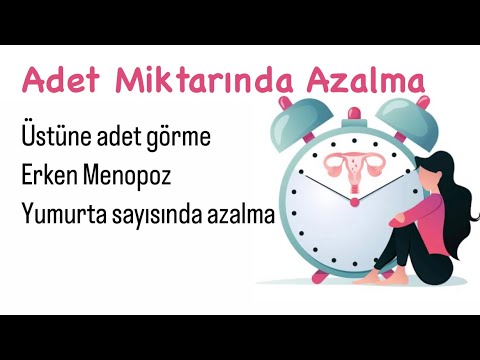 Adet miktarında azalma/  regl azlığı/ üstüne adet görme/ erken menopoz/ yumurta sayısında azalma