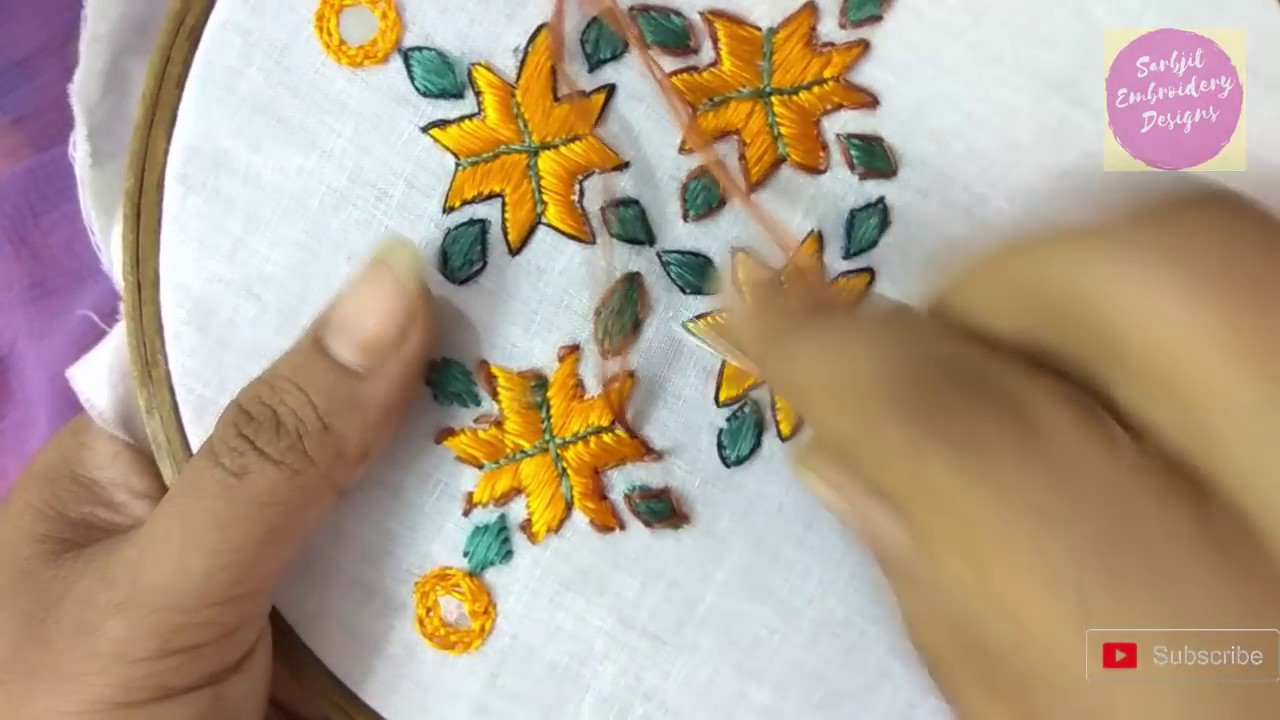 Hand Embroidery | Phulkari with Chop Stitch | Sarbjit Embroidery ...