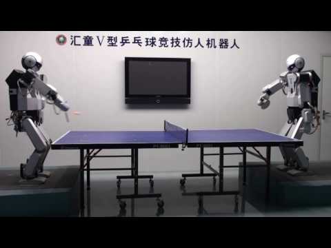 Humanoid robot playing pingpang
