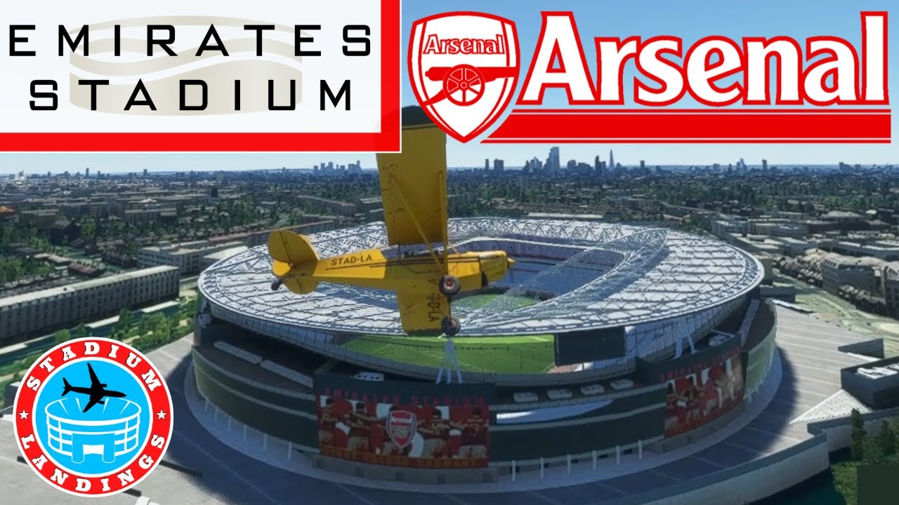 Emirates Stadium - Microsoft Flight Simulator STADIUM LANDING! - YouTube