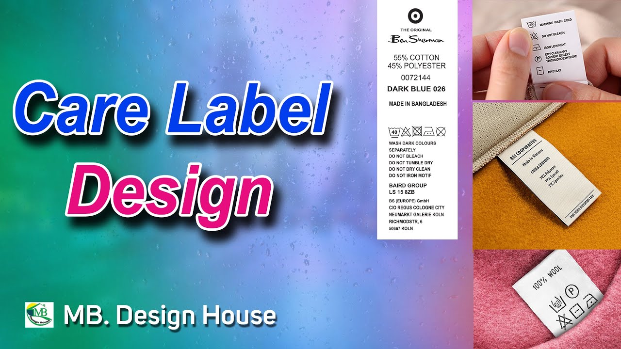 How to make a care Label Layout | M. B. Design House| Label Design ...