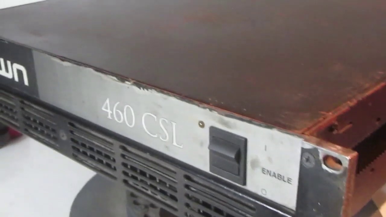 Amplificador Crown 460 CSL - YouTube