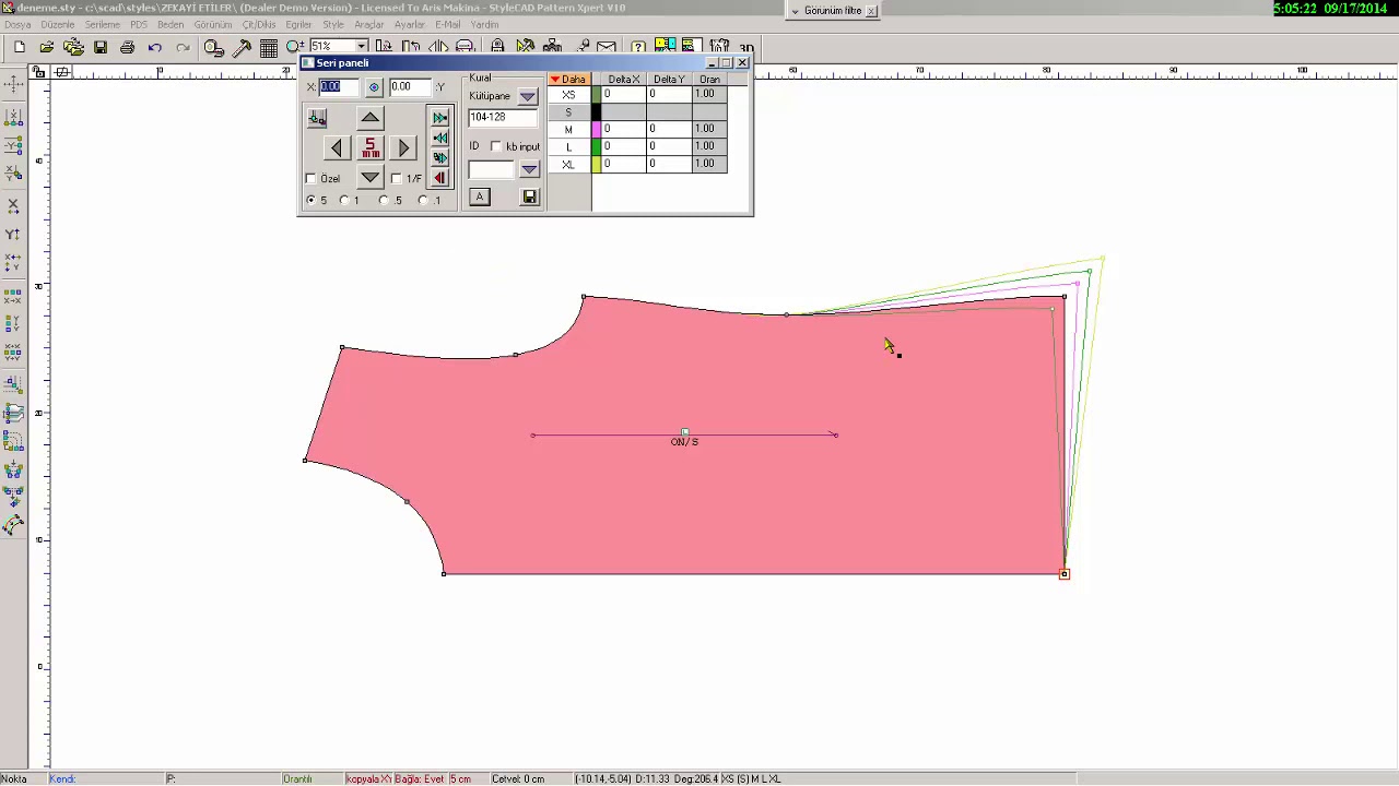 StyleCAD Eğitim grading SERİ - YouTube