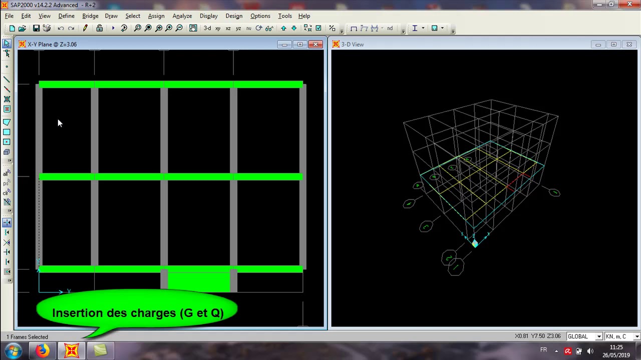 Modélisation d'une structure simple (SAP2000) - YouTube